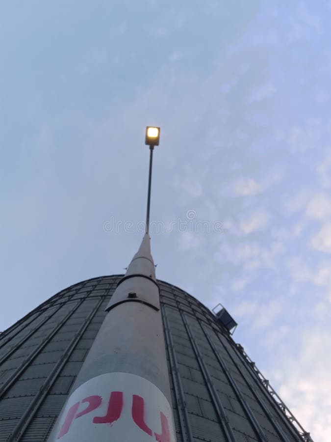 Solar Powered Street Light Pole Lights Editorial Stock Photo - Image of ...