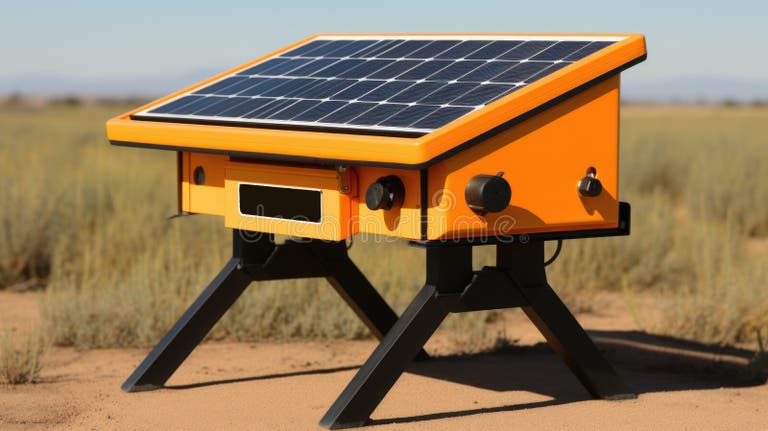 A Solar Powered Table in the Middle of a Field. Generative AI Image ...