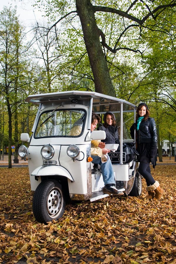 Solar powered tuc tuc stock image. Image of riding, modern - 13126243