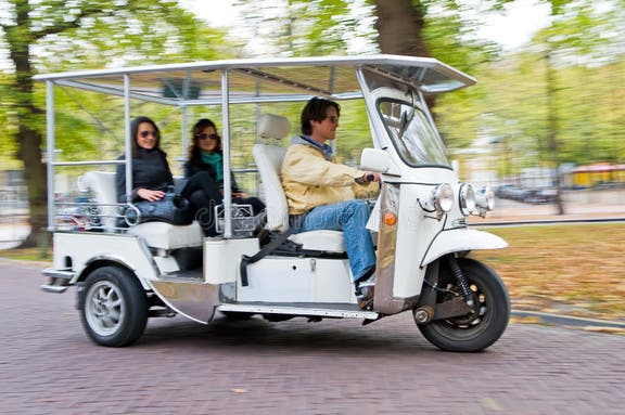 Solar Powered Tuc Tuc at Full Speed Stock Image - Image of solar ...