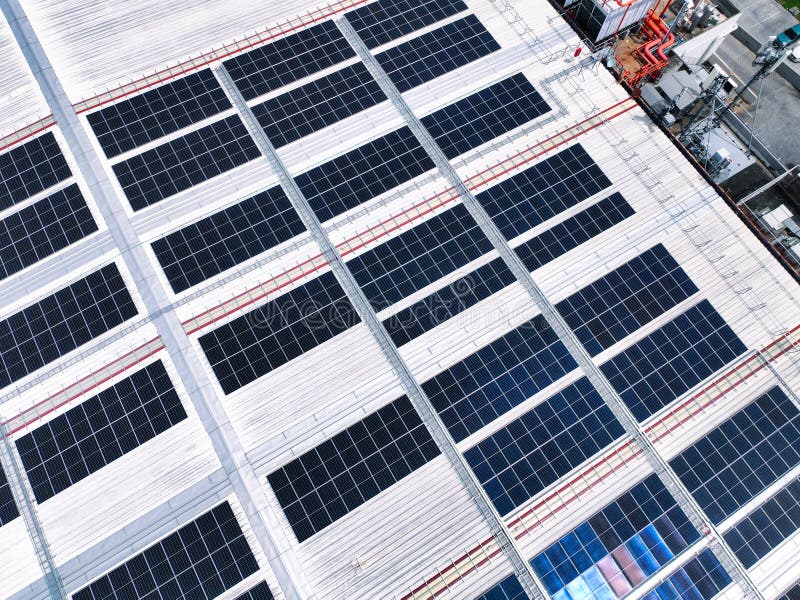 Solar-powered Warehouse Facility. Modern Distribution Center with ...