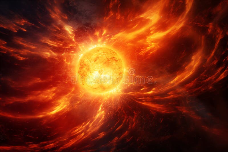 Solar Prominence or Solar Flare and Magnetic Storms. by Generative Ai ...