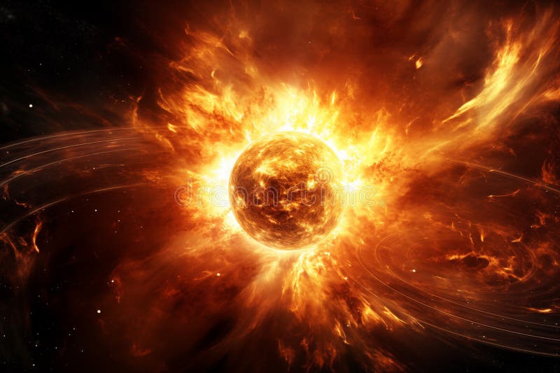 Solar Prominence or Solar Flare and Magnetic Storms. by Generative Ai ...