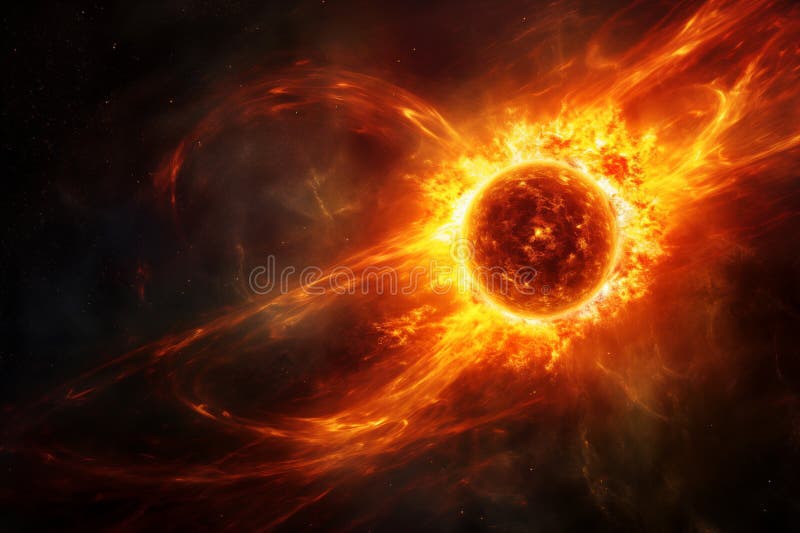 Solar Prominence or Solar Flare and Magnetic Storms. by Generative Ai ...