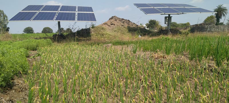 Solar Pump Set Install by Indian Government To Formar Editorial Stock ...