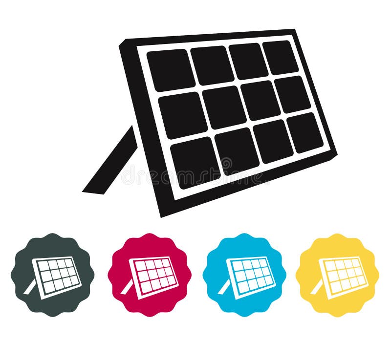 Solar PV Panels - Icon stock illustration. Illustration of vector ...