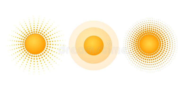 Solar Radial Pattern Orange Abstract Banner from Dot Sun Shape Design ...