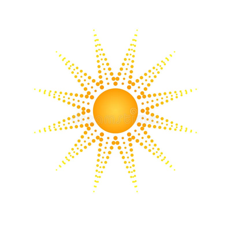 Solar Radial Pattern Orange Abstract Banner from Dots Sun Shape Design ...