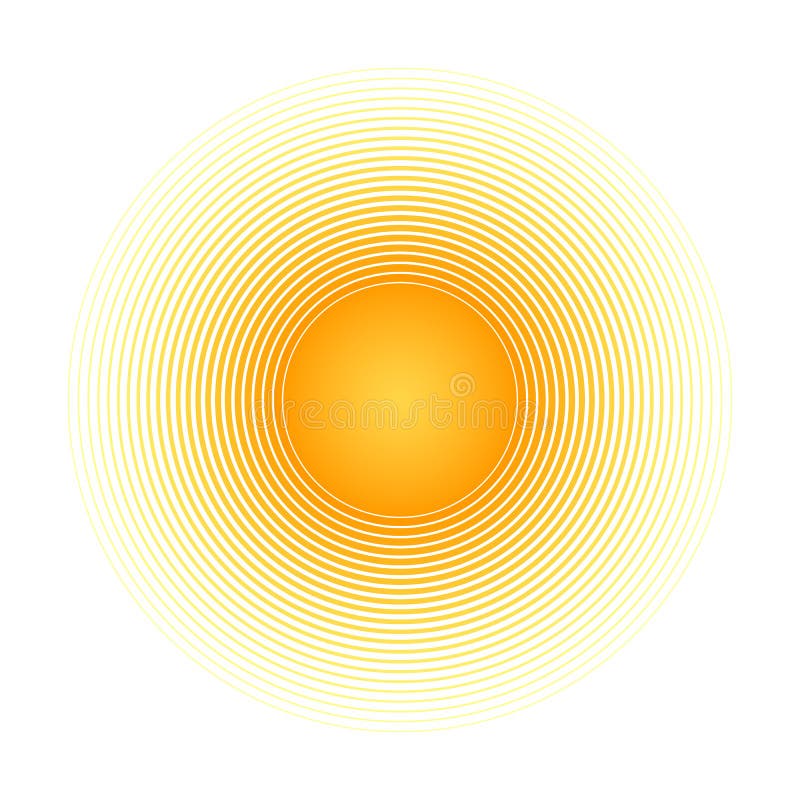 Solar Radial Pattern Orange Abstract Banner from Lines Sun Shape Design ...