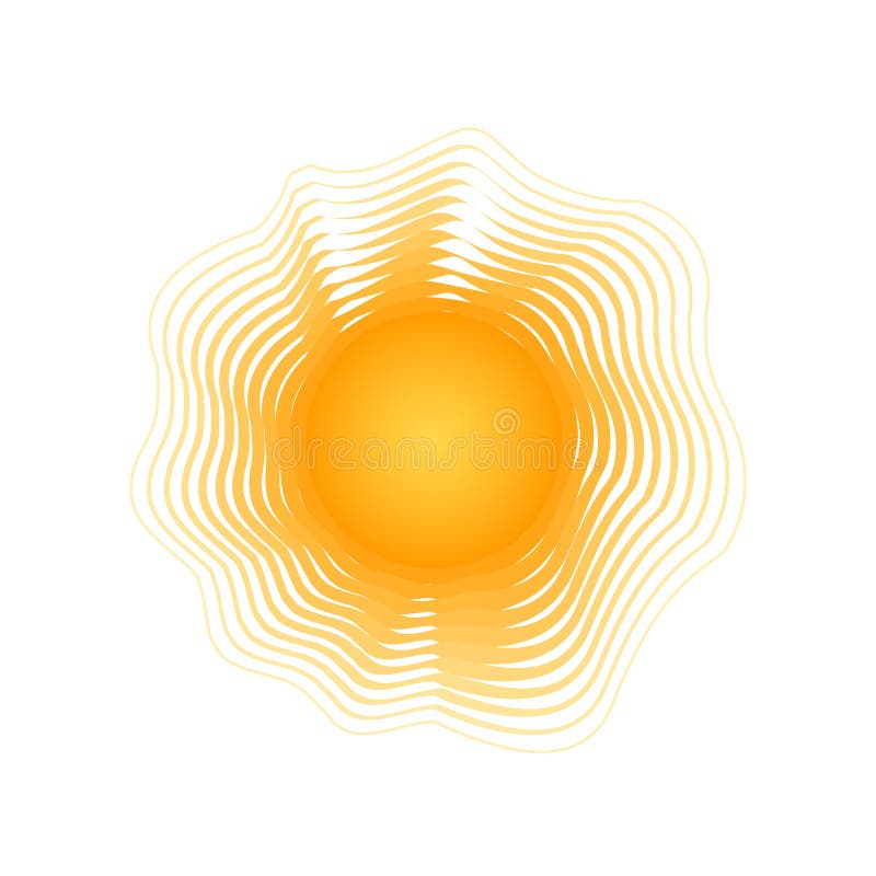 Solar Radial Pattern Orange Abstract Banner from Lines Sun Shape Design ...