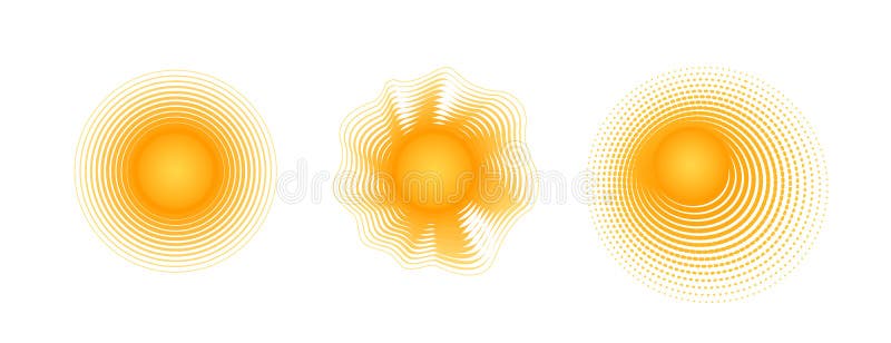 Solar Radial Pattern Orange Abstract Banner from Lines Sun Shape Design ...