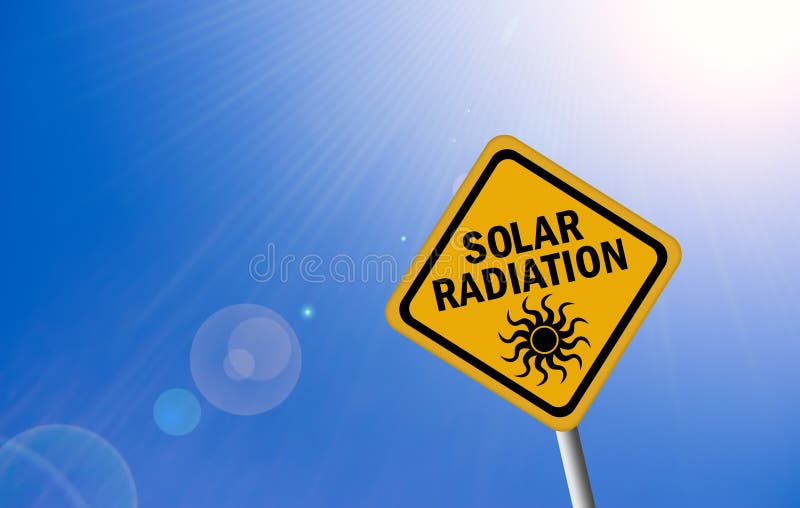 Solar radiation sign stock illustration. Illustration of alert - 15396616