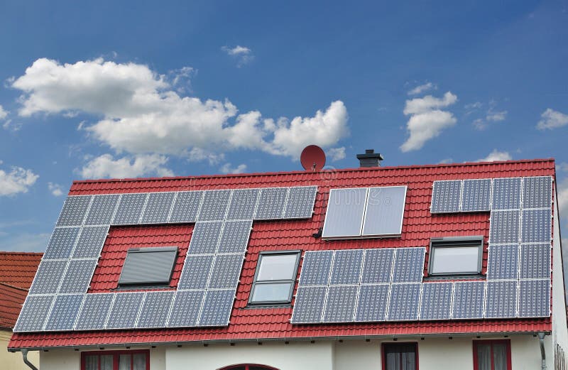 Solar roof. stock photo. Image of energy, collector, weatherboard ...