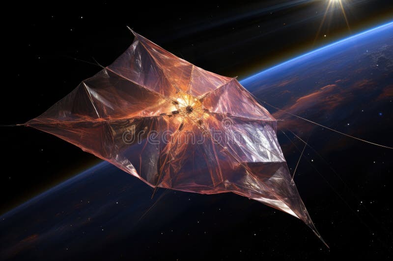 Solar Sail Deployment Mechanism in Action Stock Illustration ...