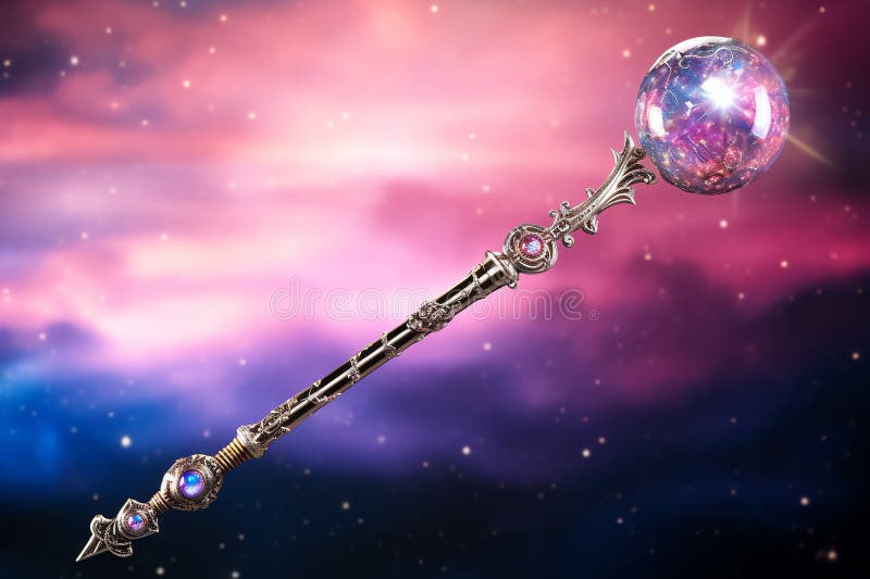 Solar Scepter Fantasy Sky Night Gazing Stock Illustration ...