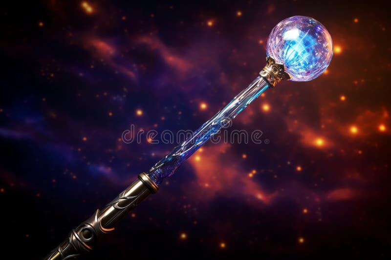 Solar Scepter Fantasy Sky Night Gazing Stock Illustration ...