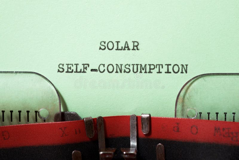 Solar Self Consumption Concept Stock Image - Image of connection ...