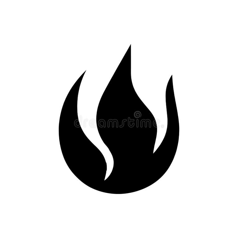 Solar sizzle flame icon stock vector. Illustration of heat - 306213665