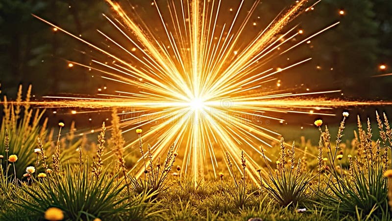 Solar Sparkle Beams Dynamically from the Burst Artwork, Generative AI ...