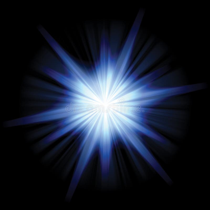 Compass Star Symbol Blue Light Halo Stock Illustration - Illustration ...