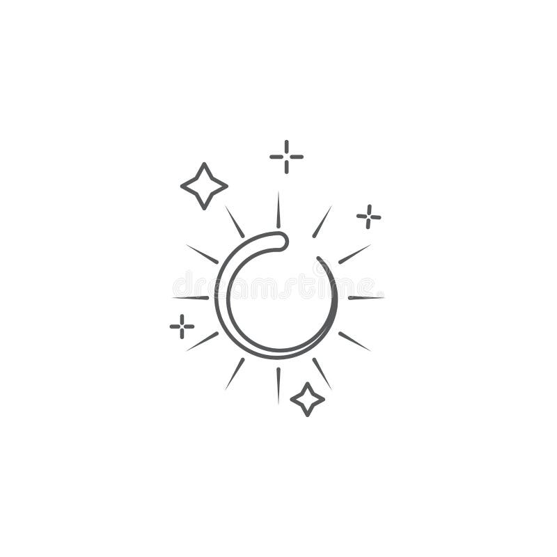 Solar Star Vector Icon Symbol Isolated on White Background Stock Vector ...