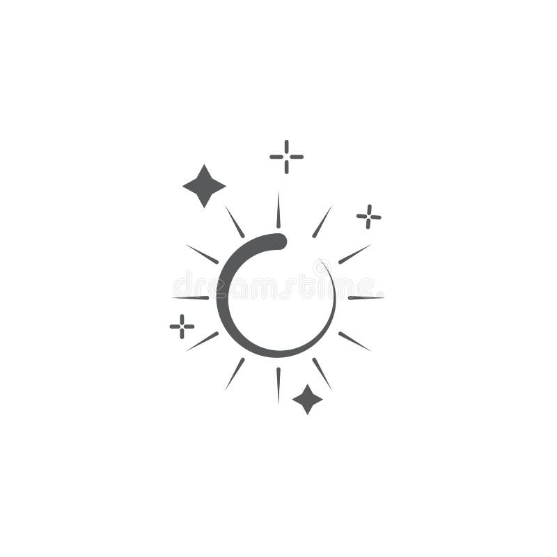 Solar Star Vector Icon Symbol Isolated on White Background Stock Vector ...