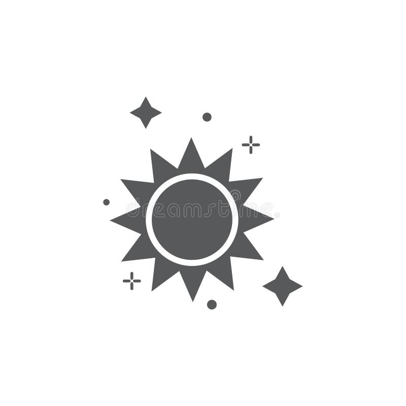 Solar Star Vector Icon Symbol Isolated on White Background Stock Vector ...