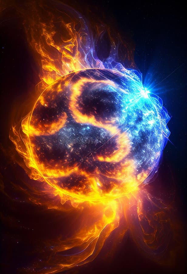 Solar Storms in Space. AI Generated Stock Illustration - Illustration ...