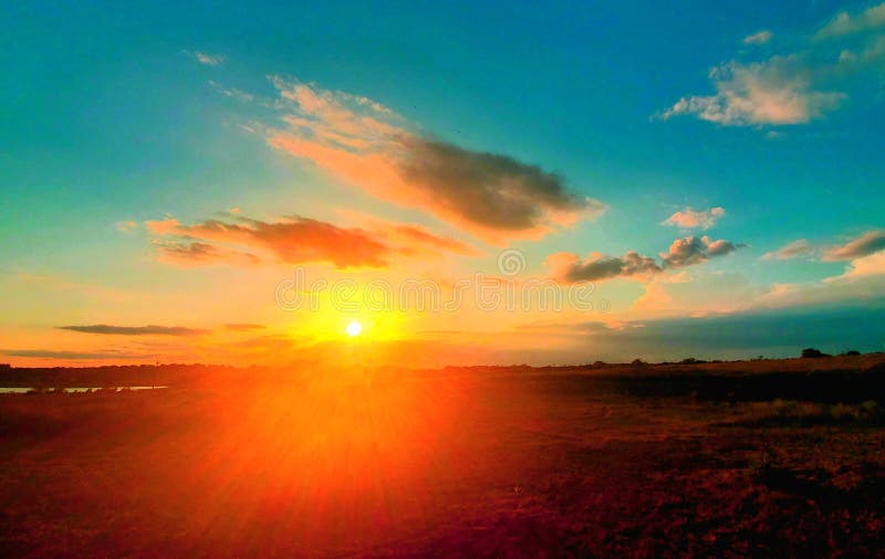 Sunset and Peace Full Place Stock Photo - Image of love, rain: 197999462