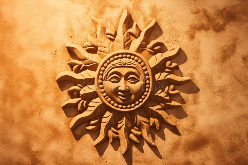 Solar Symbol Representing the Sun God Shamash Illustration Photo Stock ...