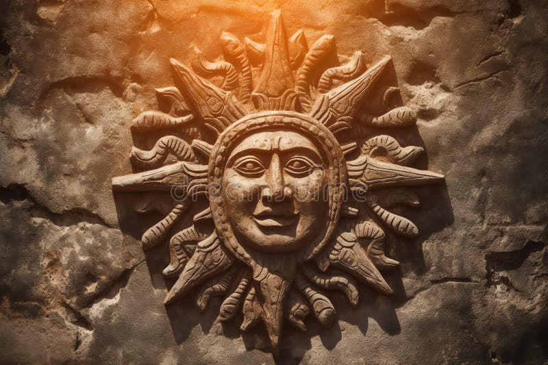 Solar Symbol Representing the Sun God Shamash Illustration Photo Stock ...