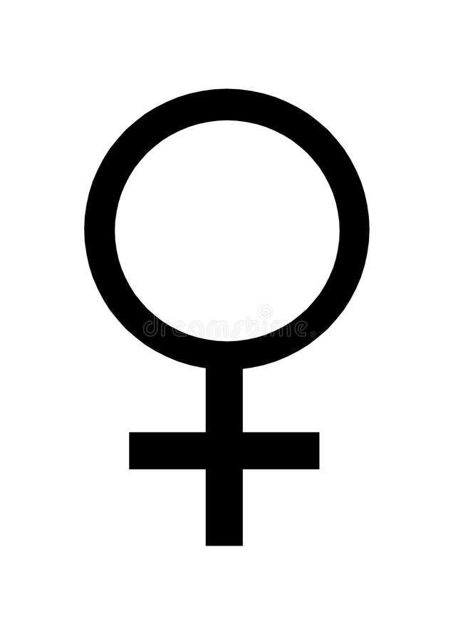 The Solar Symbol of Venus White Backdrop Stock Illustration ...