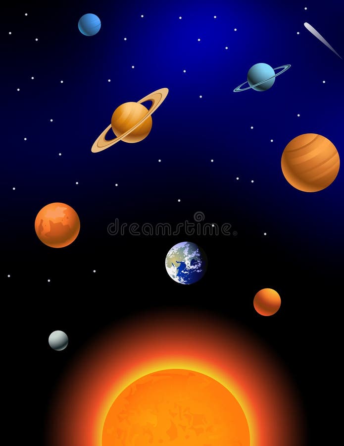 Solar system stock illustration. Illustration of space - 16486312