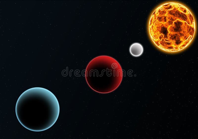 Solar System. Red Giant Star Stock Illustration - Illustration of ...