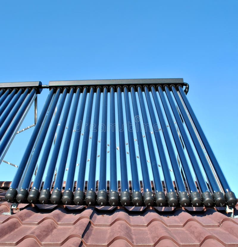 Solar system stock image. Image of heat, pipes, roof - 23802013