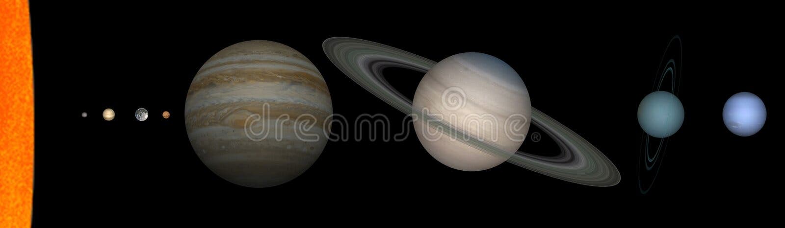 Detailed Solar System Poster with Scientific Stock Vector ...