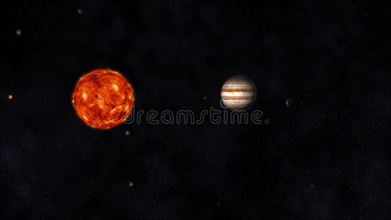 3d Solar System Motion. Animated Planets of Solar System. Space ...