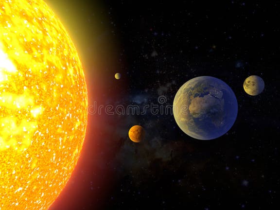 Solar System Animation stock illustration. Illustration of globe ...