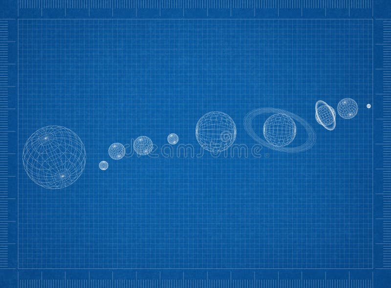 Solar System Blueprint stock illustration. Illustration of astronomy ...
