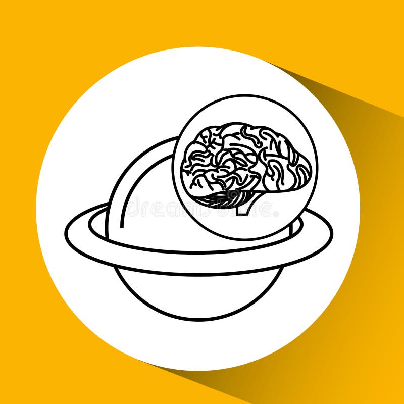 Solar System Brain School Knowledge Stock Vector - Illustration of ...