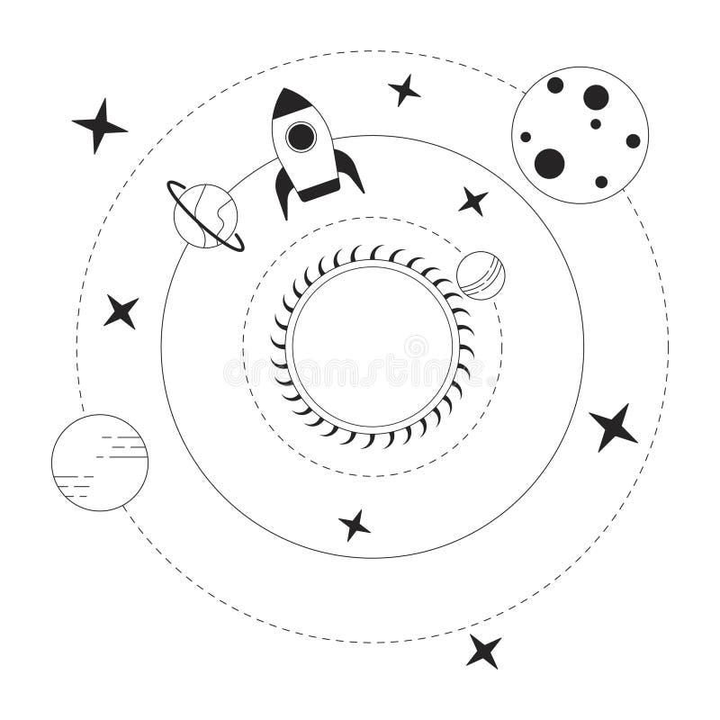 Solar System Bw Stock Illustrations – 12 Solar System Bw Stock ...