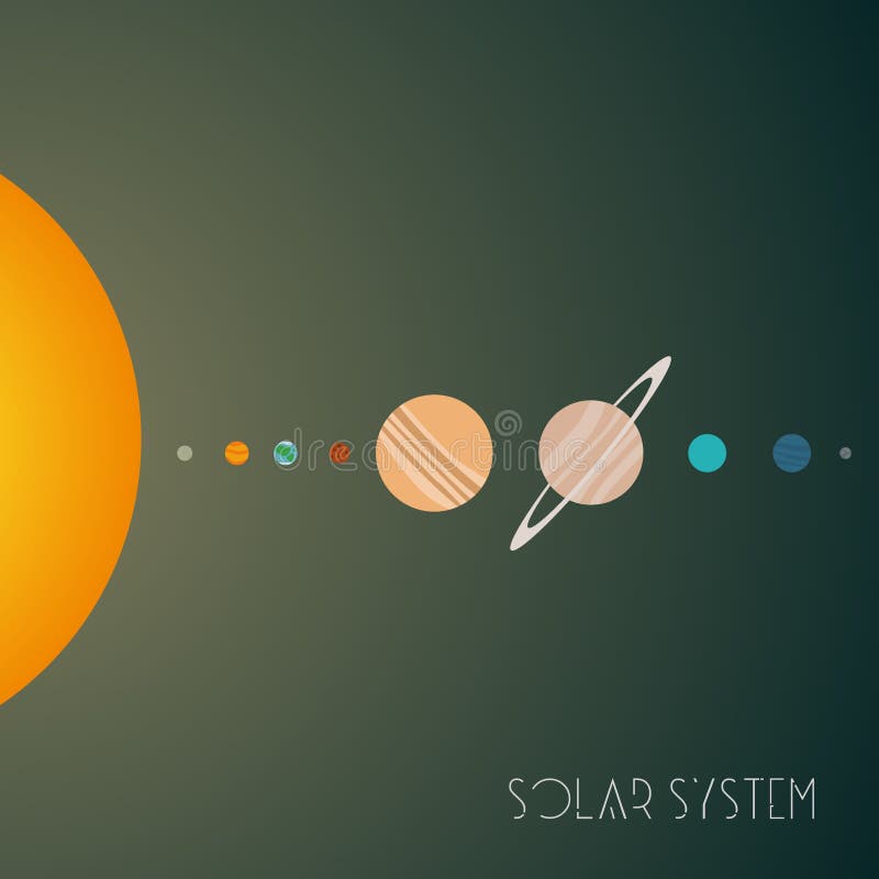 Solar System in Cartoon Style Stock Vector - Illustration of computer ...
