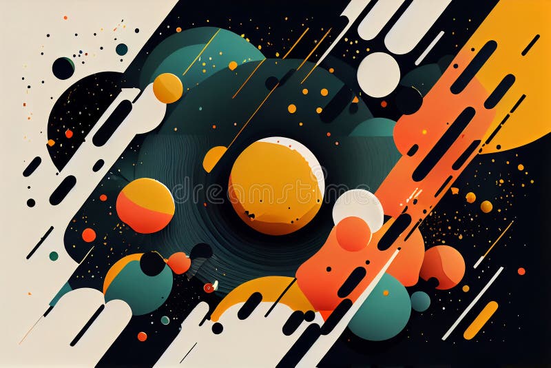 Solar System. Colorful Planets, Galaxy and Universe Stock Illustration ...