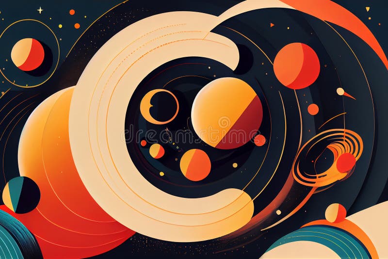 Solar System. Colorful Planets, Galaxy and Universe Stock Illustration ...