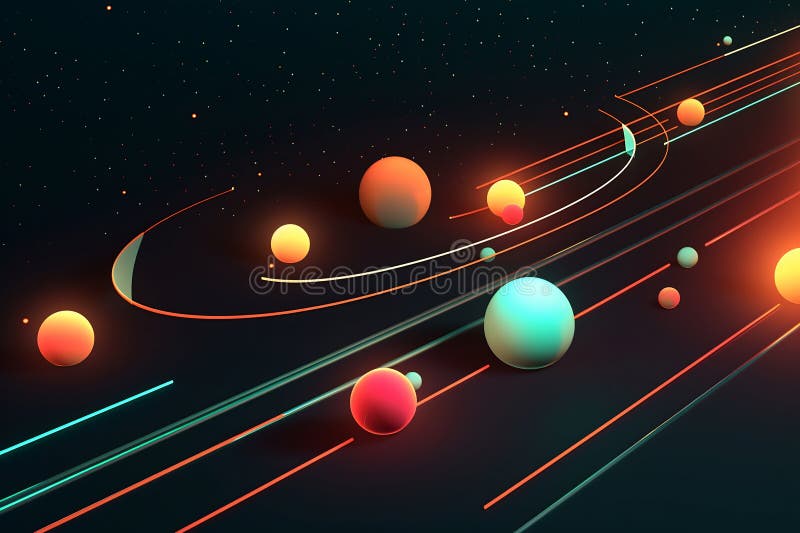 Solar System. Colorful Planets, Galaxy and Universe Stock Image - Image ...