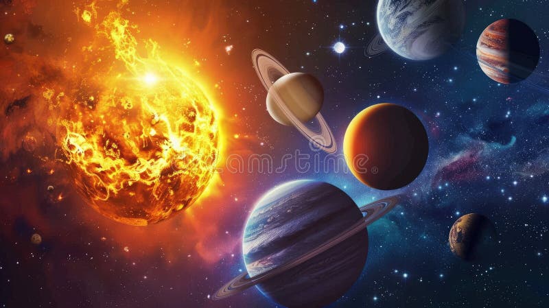 The Solar System, Comprised of the Sun and Orbiting Objects, Operates ...