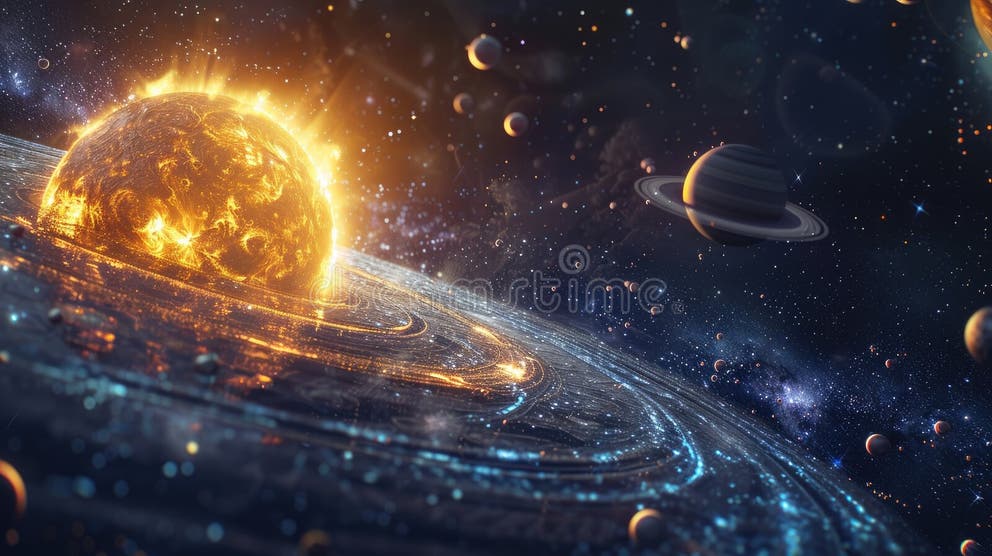 The Solar System, Comprised of the Sun and Orbiting Objects, Operates ...