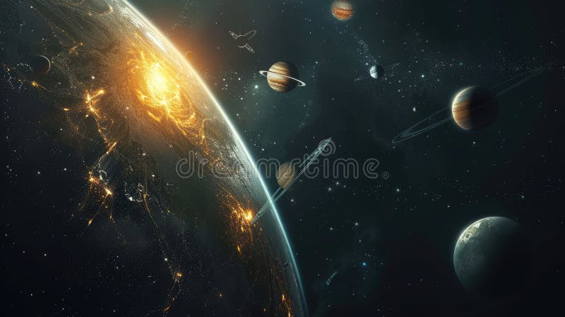 The Solar System, Comprised of the Sun and Orbiting Objects, Operates ...