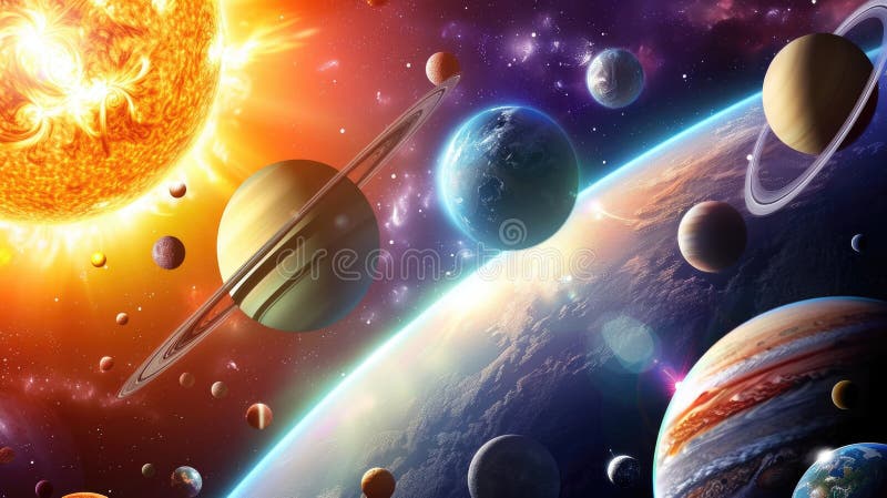 The Solar System, Comprised of the Sun and Orbiting Objects, Operates ...