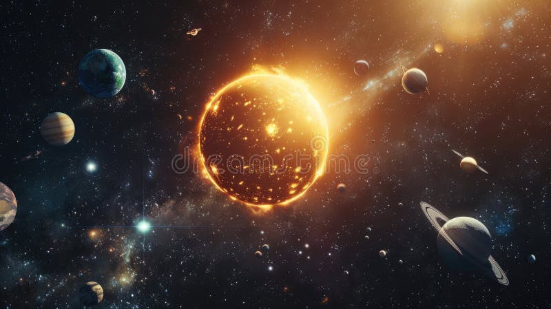 The Solar System, Comprised of the Sun and Orbiting Objects, Operates ...